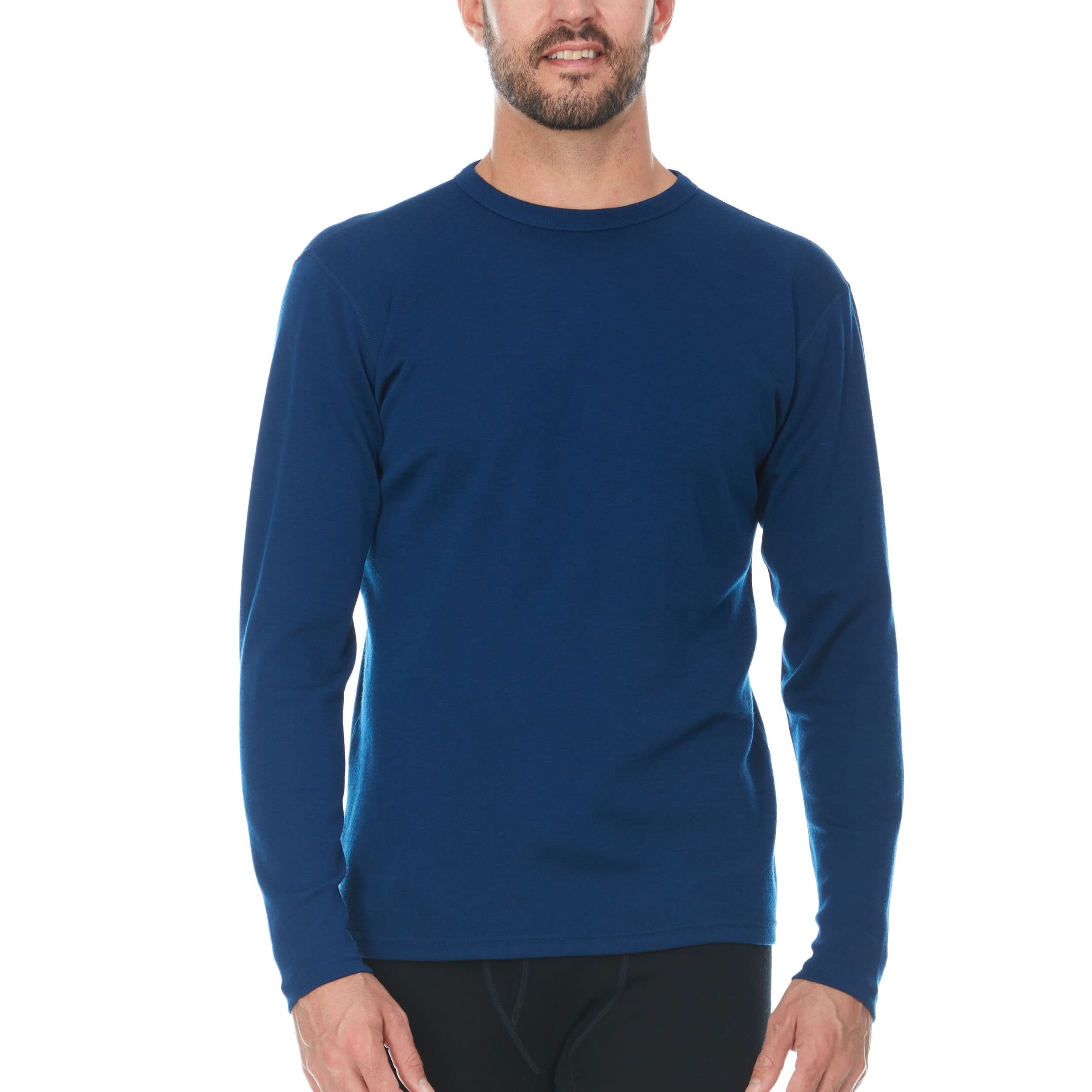 Men's Wool Thermal Top Midweight Base Layer - 100% Merino Wool – New ...
