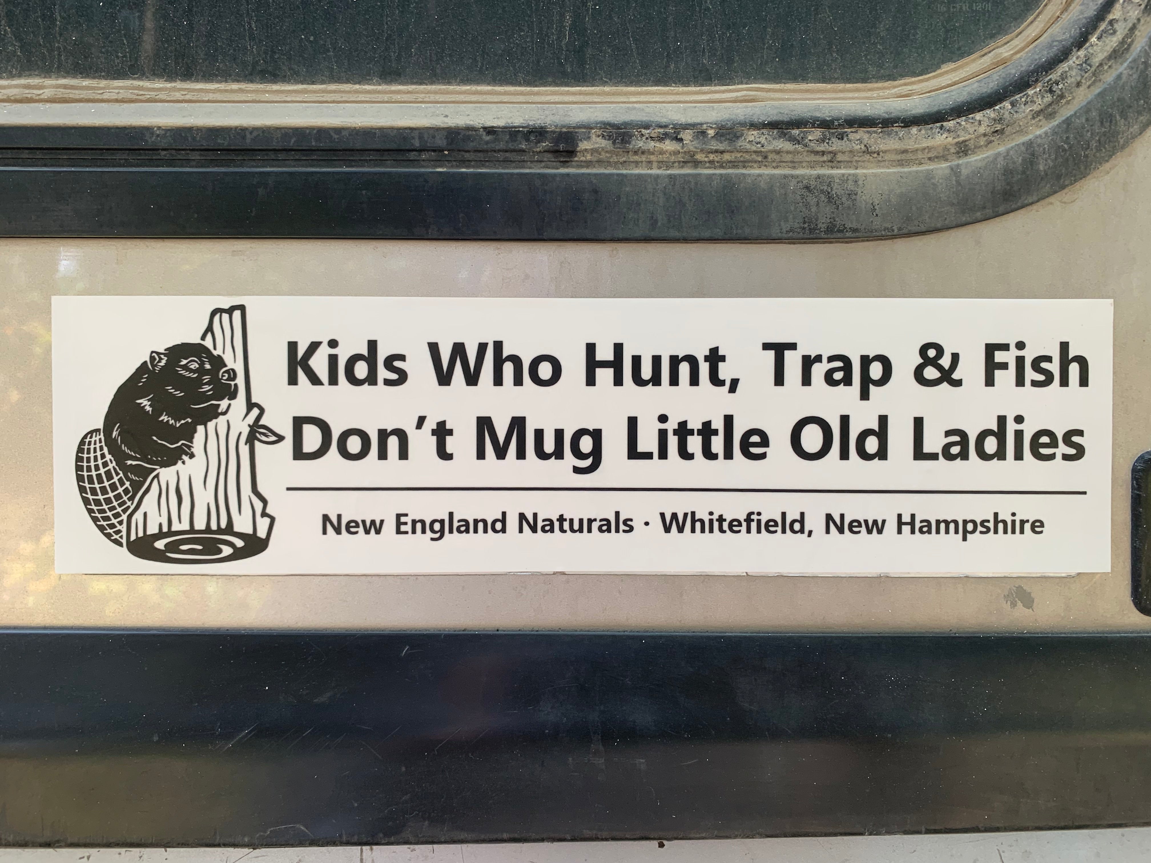 Trappers Bumper Sticker (4X11.5) – New England Naturals